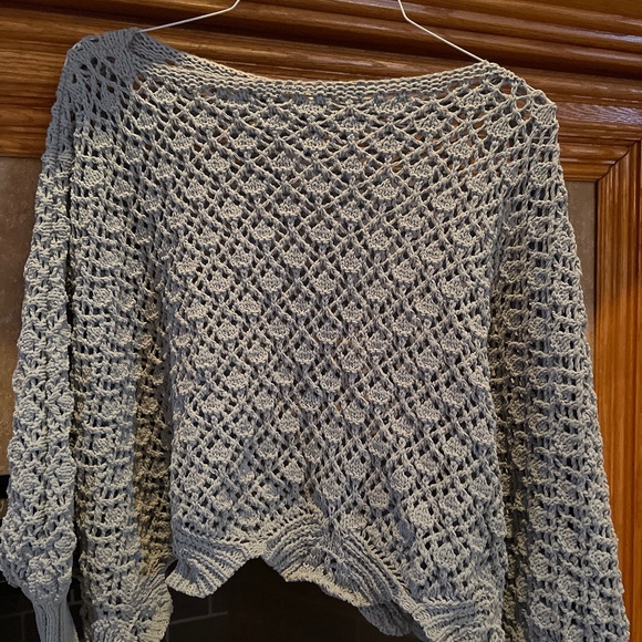 Jessica Simpson | Sweaters | Cropped Crochet Sweater In Light Sage ...